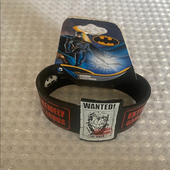 DC Comics | Other | Dc Comics Black And Red Batman Rubber Wristband ...
